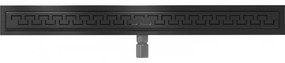 Mexen Flat nerezový sprchový žlab 90 cm, vzor M15, černá, 1724090-15