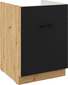 Kuchyňská linka MODENA | 240x240 cm | UNI dvířka | EXTRA VYSOKÁ | artisan/černá