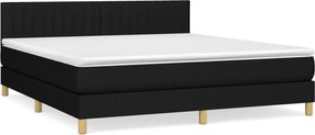 Box spring postel s matrací černá 160x200 cm textil 3140787