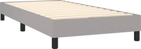Box spring postel s matrací světle šedá 90x190 cm textil 3129993