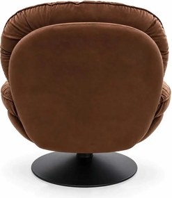 LuxuryForm DESIGN Otočné křeslo LUNA s podnožkou - hnědé