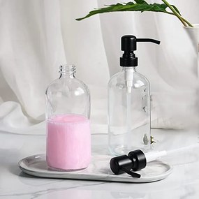 Arte Regal Dávkovač na mýdlo/šampón/kondicionér dávkovač - 0,5l - čiré sklo