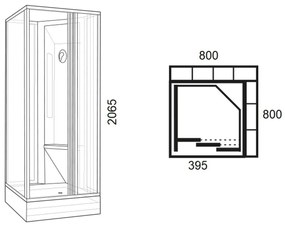 Ravak Supernova - Sprchový box 80x80 cm, s vaničkou a příslušenstvím, bílá/čiré sklo 83644112Z1
