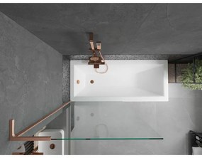 Mexen Next L, 1-křídlová vanová zástěna 90 x 150 cm, 6mm čiré sklo, měděný profil, 895-090-000-03-00-65