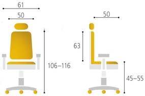 Office Pro Kancelářská židle Calypso Grand BP Barva opěráku: 14A11 modrá