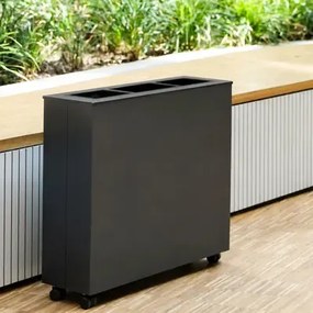 Lune Switch antracitová / Odpadkový koš / Tříděný odpad / 3x65 l / Lak