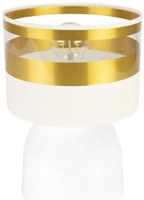 Stolní lampa Intense Gold, 1x textilní stínítko (výběr ze 6 barev), (výběr ze 3 barev konstrukce)