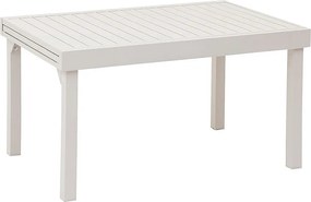 DEOKORK Hliníkový stůl VALENCIA 135/270x90 cm (ivory)