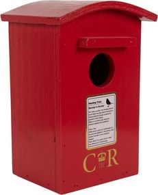Červená dřevěná ptačí budka Birdhouse - 14*12*21 cm