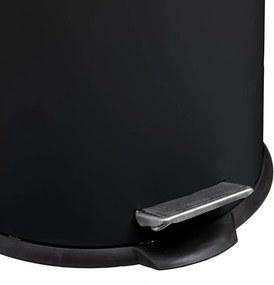 Odpadkový koš, černý odpadkový koš, 30 l, kovový