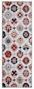 Šedý venkovní koberec běhoun 230x80 cm Flora - Flair Rugs