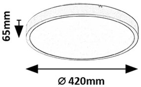 Rabalux 71440-LED Stm. koup. stropní svítidlo ALENZO LED/36W/230V IP44 černá +DO