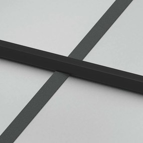 Interiérové dveře úzké černé 83x201,5 cm tvrzené sklo a hliník 155127