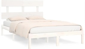 Rám postele bílý masivní dřevo 200 x 200 cm 3104694