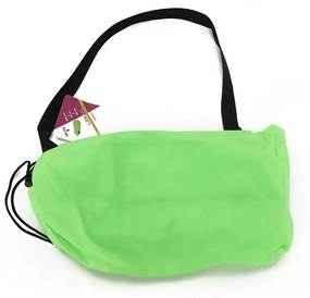 Nafukovací sedací vak, lazy bag LEBAG nylon zelený