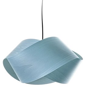 Moderní dřevěné svítidlo ve tvaru uzlíku Nut  Moderní dřevěné svítidlo ve tvaru uzlíku Nut Barva rozety: Černá, Dekor: Mořská modř
