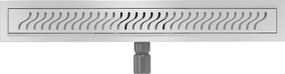 Mexen Flat nerezový sprchový žlab 70 cm vzor M09, 1028070-15