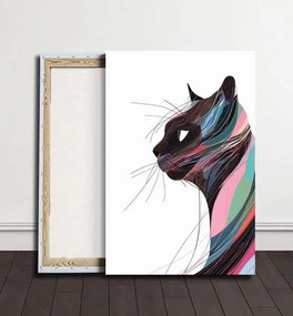 Obraz - Kočka v barevném víru