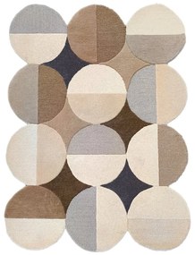 Šedobéžový ručně tkaný vlněný koberec 120x170 cm Mia Ellipse – Flair Rugs
