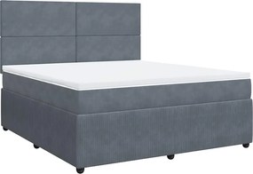 Box spring postel s matrací tmavě šedá 180x200 cm samet 3292401