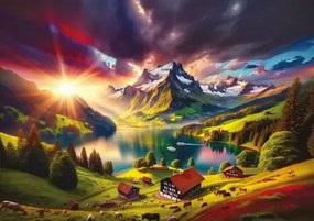 ART PUZZLE 40505 Puzzle Na úpatí Alp / 500 dílků / od 8 let