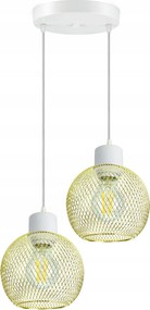 Závěsné Stropní Svítidlo Lustr Gold Globe 488-EZ2 Led 2xE27 Led Nastavitelné