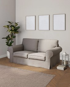 Potah na pohovku IKEA Ektorp 2-místná rozkládací  NOVÝ MODEL 2012 barva šedá látka pletený vzor