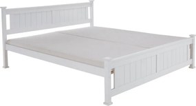 Postel s roštem 180x200, borovicové dřevo / bílá, LUCAS NEW Kondela 0000230731