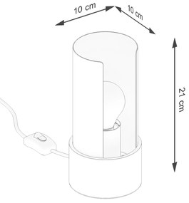 Stolní lampa Flash, 1x bílé kovové stínítko