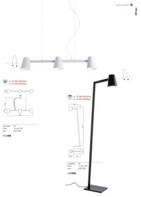 Redo 01-1557 - Stojací lampa MINGO 1xE27/42W/230V černá