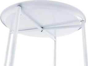 Tempo Kondela Příruční stolek s odkládací tácem, bílá, Derin