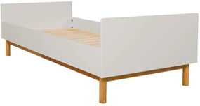 Béžová lakovaná dětská postel Quax Flow 90 x 200 cm