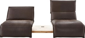 XXXLutz SEDACÍ SOUPRAVA, dřevo, kůže, hnědá Koinor - Kožené sedačky - 001171007220