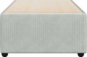 Rám postele bez matrace světle šedá 100 x 200 cm samet 3284988