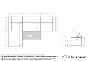 Světle hnědá rozkládací modulární rohová pohovka s úložným prostorem (levý roh) Lulu – Miuform