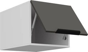 ARIA po | horní skříňka 40 NAGU-36 1F výklopná | 40 cm | HLUBOKÁ | ANTI FINGERPRINT povrch | bílá/šedá grafit