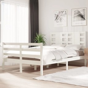 vidaXL Rám postele masivní borovice 120 x 200 cm [3104279] Barva: Bílá