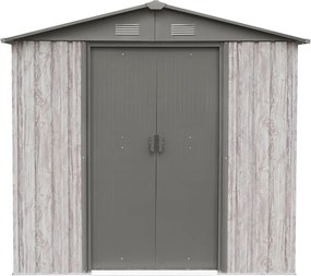 Zahradní domek BestBerg ZDB-2SD / 2,5 m² / 194 x 131 x 184 cm / dekor bílé dřevo/šedá