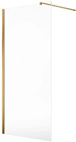 Erga Paris, sprchová zástěna Walk-In 80x200 cm, 8mm čiré sklo, zlatý lesklý profil, ERG-V02-PARIS-080x200-CL-GD