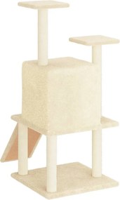 Škrabadlo pro kočky se sisalovými sloupky krémové 110 cm 172037