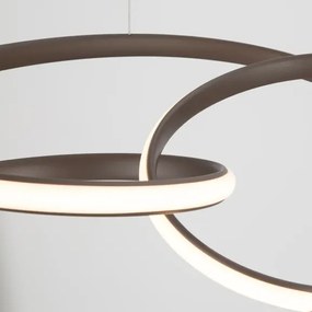 LED lustr Menton 52 Hnědá