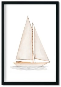 Plakát na stěnu do dětského pokoje JACHTA Zvolte rozměr: 30 x 40 cm