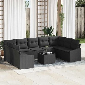 Set pohovek 10 ks Černá polyratan 3346893