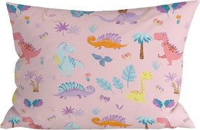 Sada dětského povlečení z mikrovlákna DINO ISLAND barevné + povlak na polštář 50 x 70 cm ZDARMA