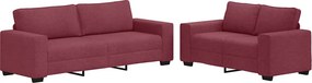 2dílná sedací souprava s poduškami vínová textil 3324734