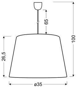 Lustr na lanku PLATINO 1xE27/60W/230V
