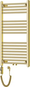 Mexen Mars, elektrické topné těleso 900 x 500 mm, 300 W, zlatá lesklá, W110-0900-500-2300-50