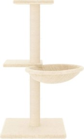 Škrabadlo pro kočky se sisalovými sloupky krémové 72 cm 171768