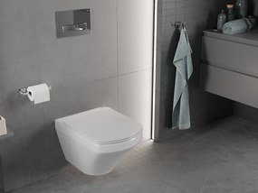 Mexen Vito WC mísa Rimless s pomalu sklopnou deskou slim, duroplast, bílý lesk - 30174000