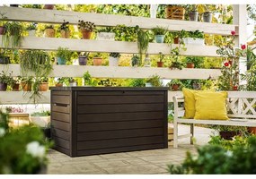 Hnědý plastový zahradní úložný box Ontario – Keter